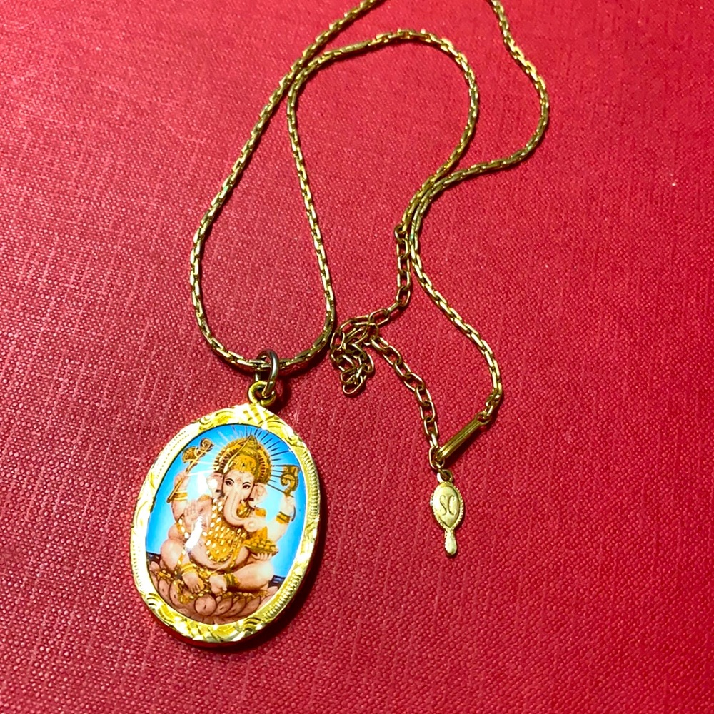 1960s Sarah Cov Goddess Pendant Necklace - Gem